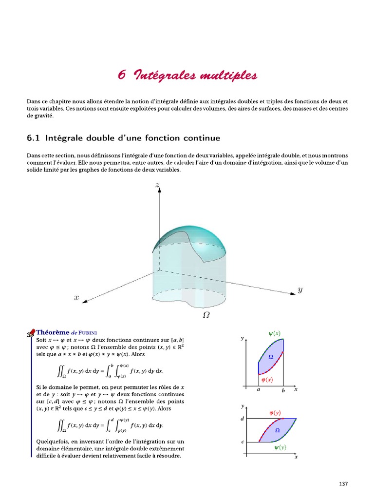 Cours Intégrales Multiples | PDF