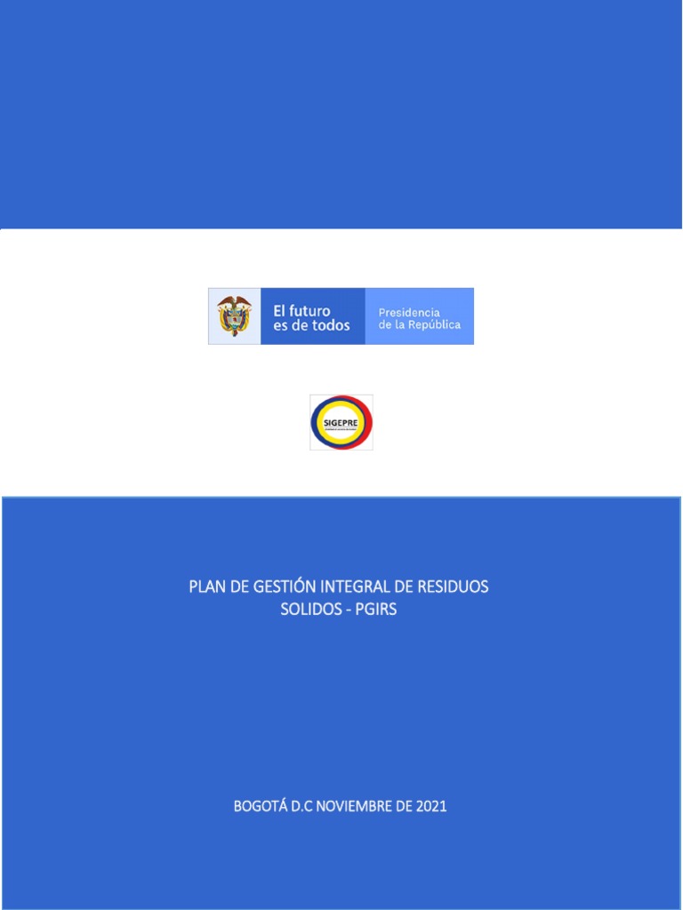 D GA 02 Plan Gestion Integral Residuos Solidos | PDF | Residuos | Reciclaje