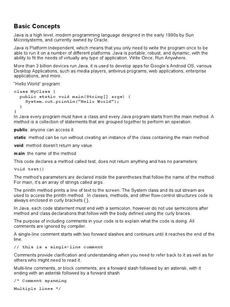 Sololearn Java | PDF | Method (Computer Programming) | Inheritance (Object Oriented Programming)