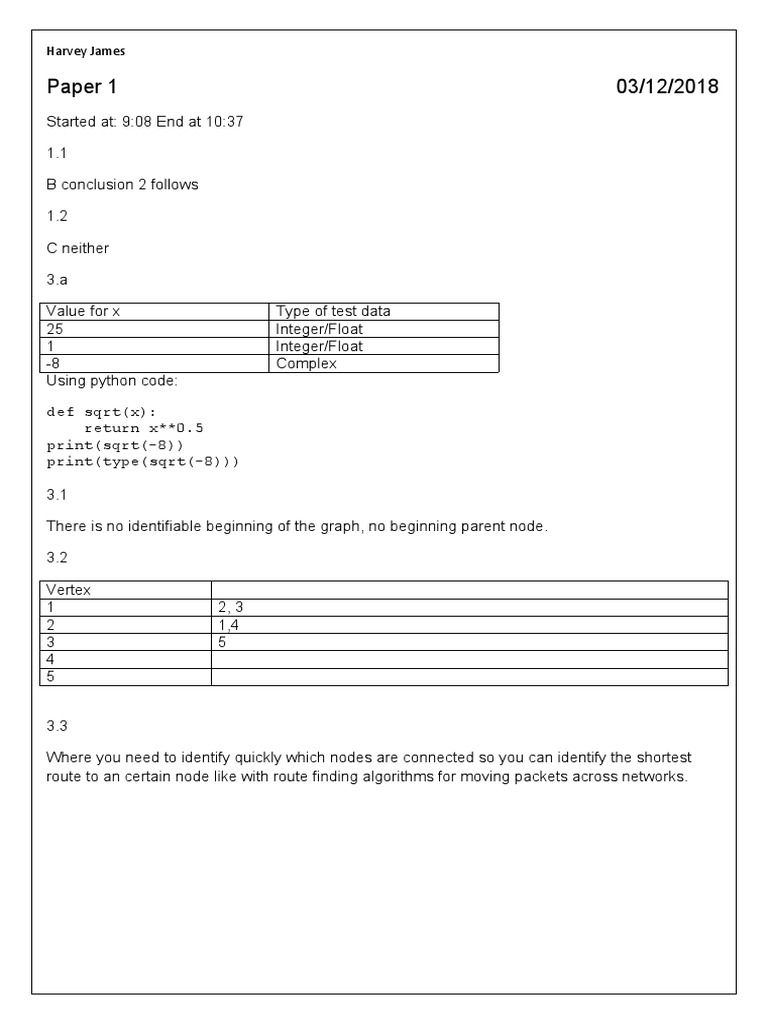 CS Paper 1 | PDF | Class (Computer Programming) | Object (Computer Science)