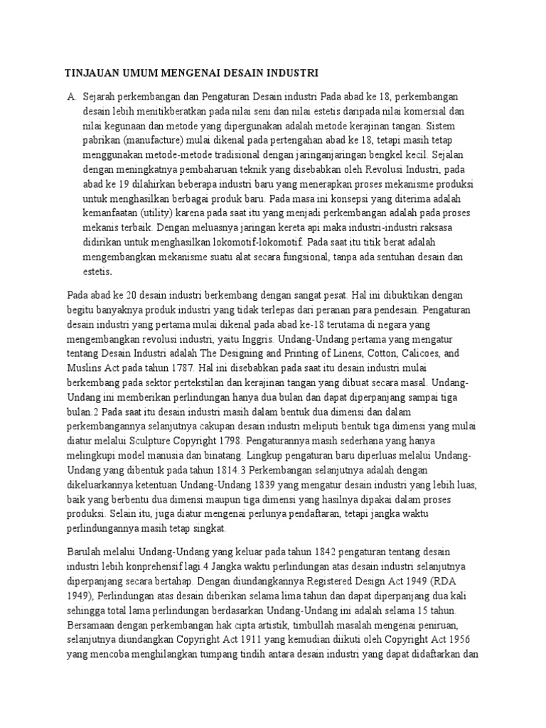 AnugrahRamadhan - Resume Hki Desain Industri | PDF