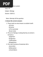 Chapter 11 - Digestive System - Solutions For Class 9 ICSE Concise Biology Selina ...