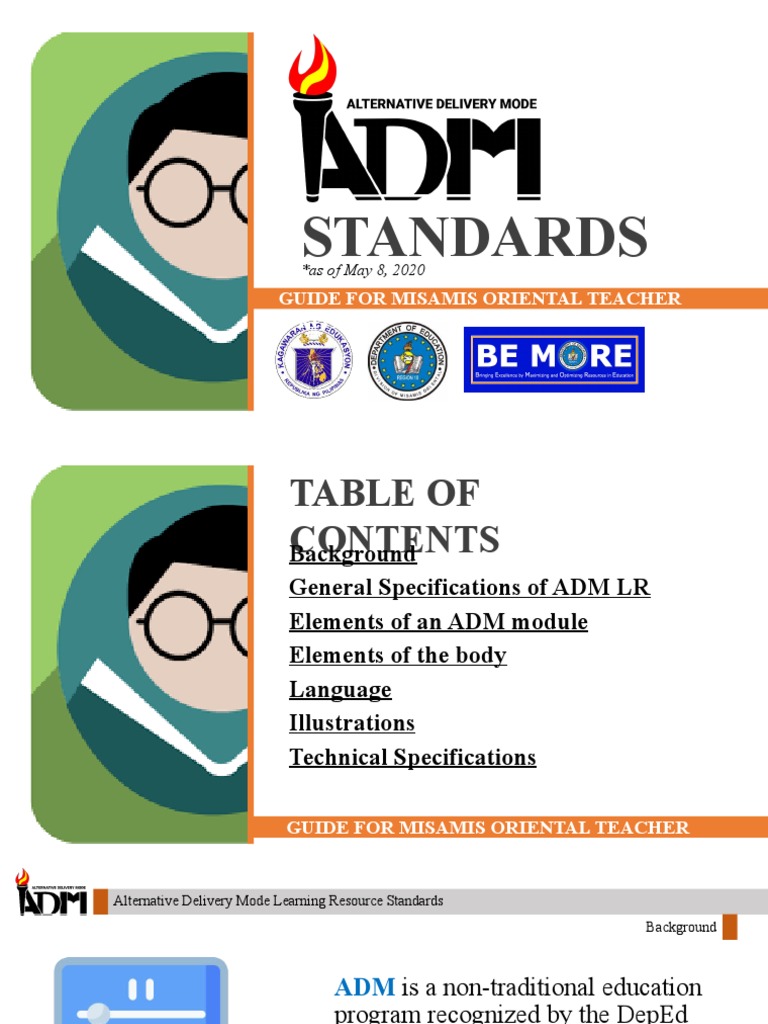 ADM Standards For MisOr Teacher-Writers | PDF | Learning | Book Design
