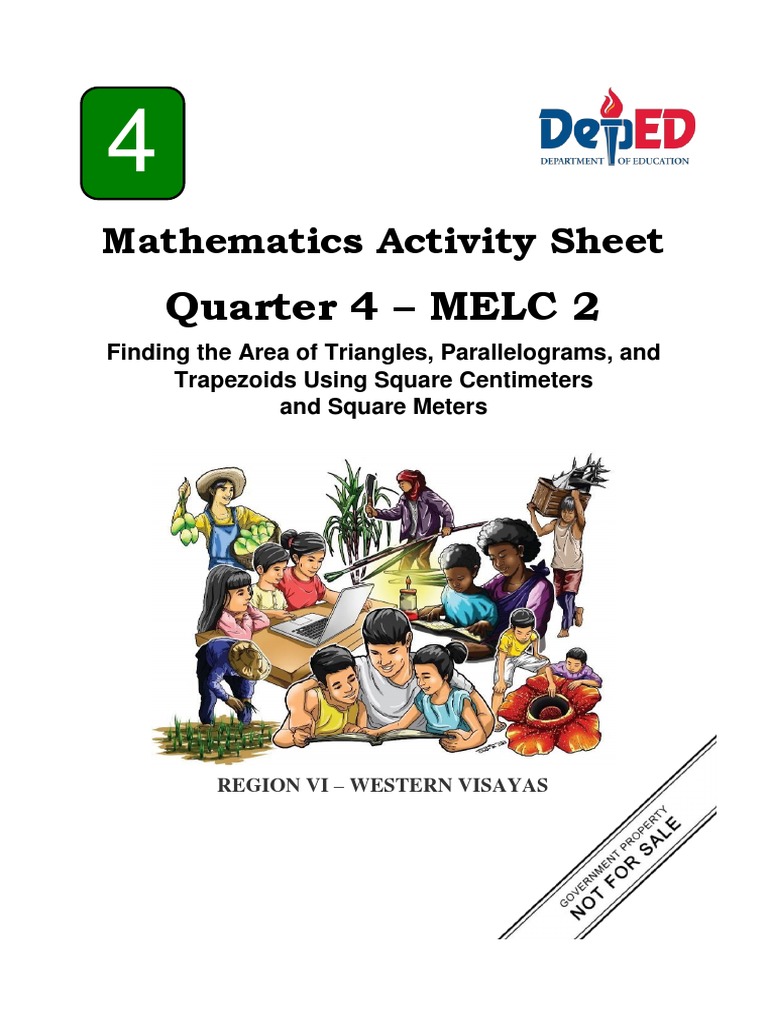 Quarter 4 - MELC 2: Mathematics Activity Sheet | PDF | Area | Triangle