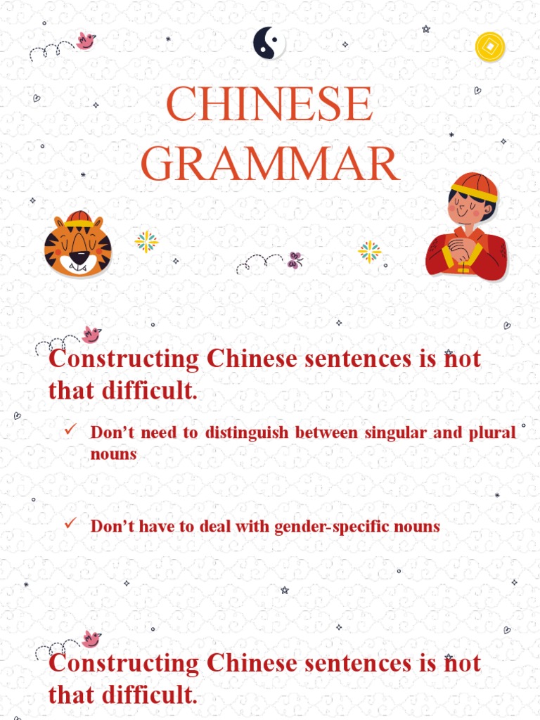 Chinese Grammar | PDF | Noun | Plural