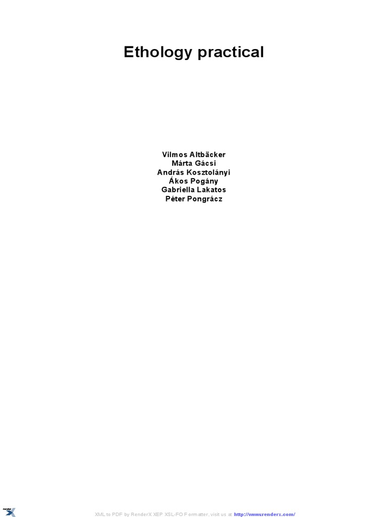 Ethology Practical | PDF | Ethology | Statistics