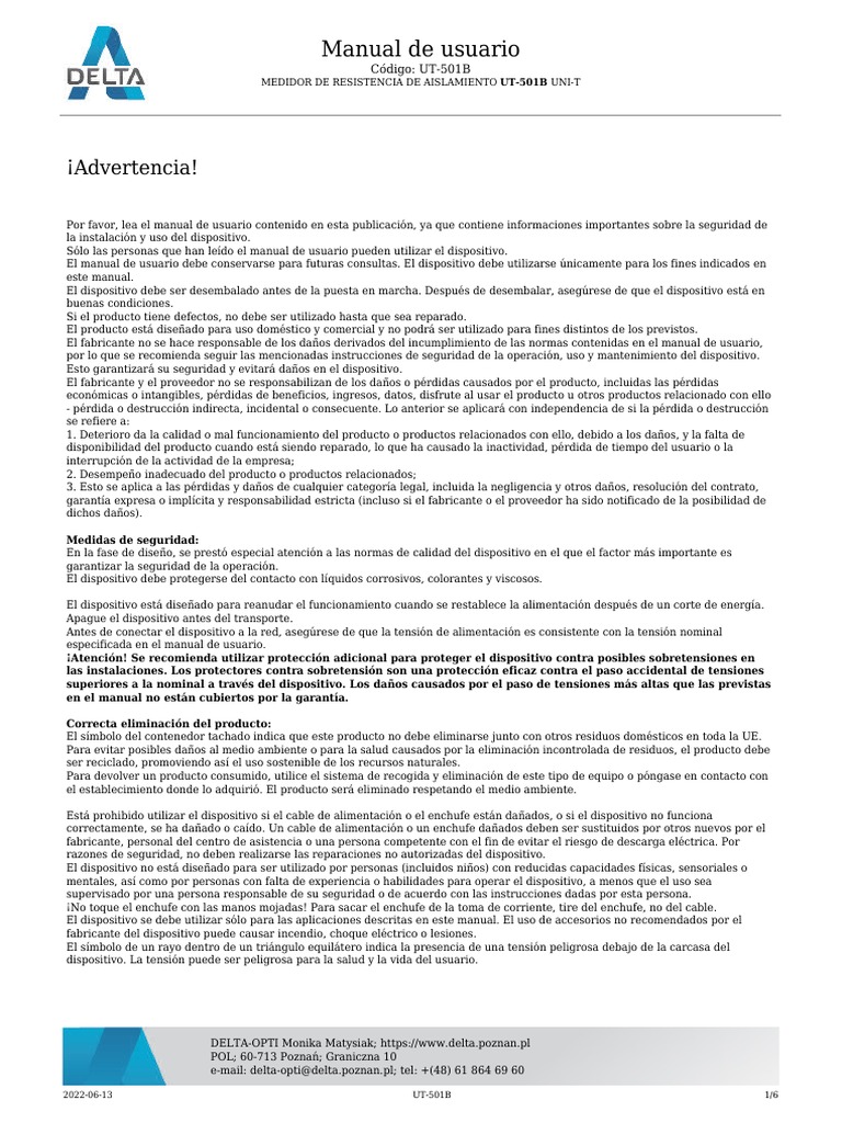 PREsentacion de MAnual de Usuario y Seguridad | Descargar gratis PDF | Residuos | Enchufes y ...