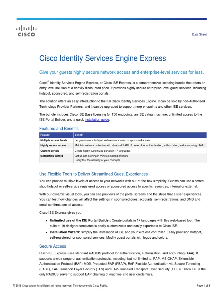 Cisco Identity Services Engine Express | PDF | Information Age ...