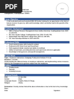 CA Inter Resume Format | PDF | Cognition | Cognitive Science