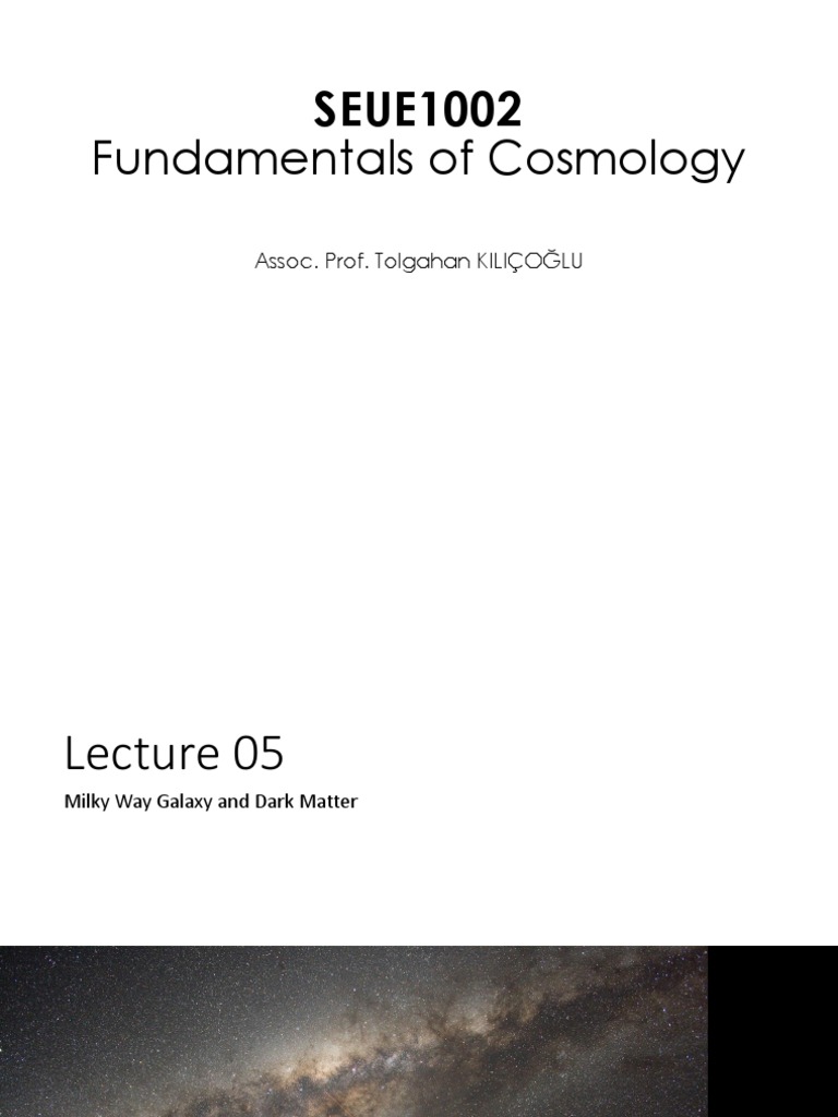 Fundamentals of Cosmology: SEUE1002 | PDF | Milky Way | Stars