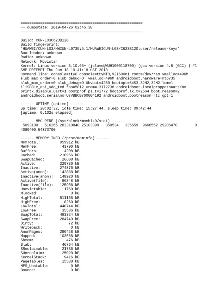 Bugreport 2019 04 26 02 45 38 | PDF | Computer Data | System Software