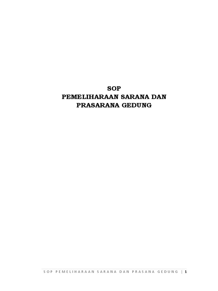 Contoh SOP Sarpras | PDF