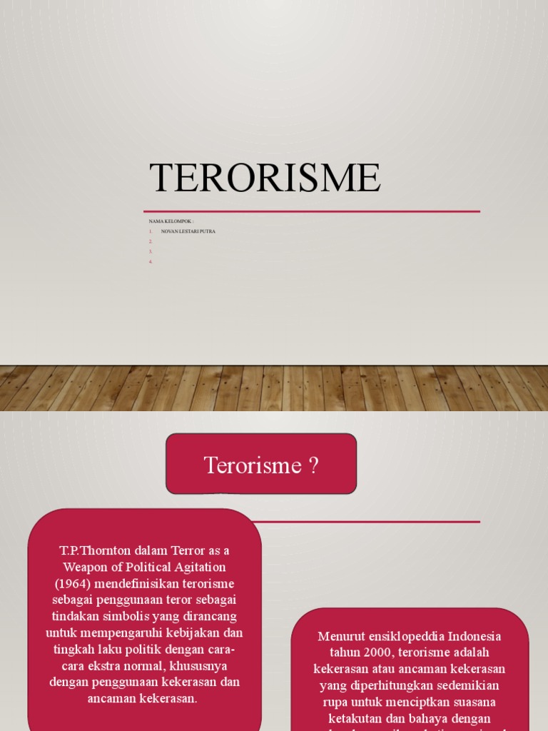 TERORISME PPT | PDF | Politik | Ilmu Sosial