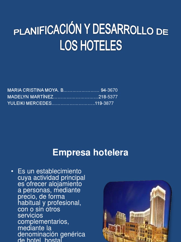 Planificación y Desarrollo de Los Hoteles | PDF