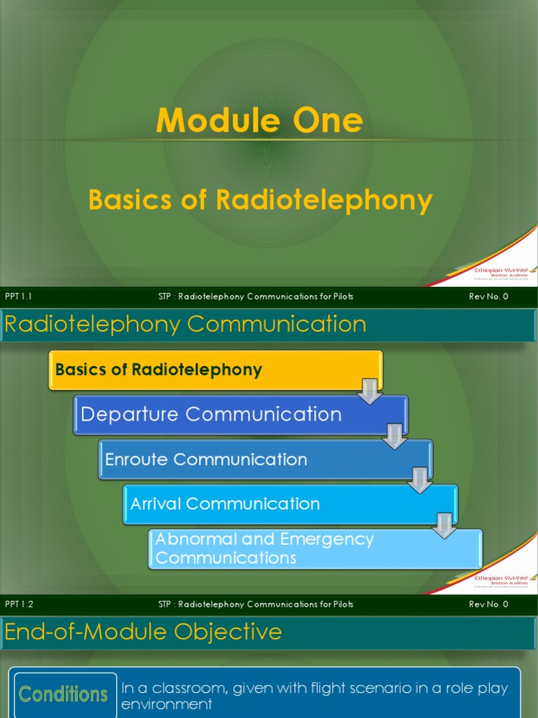 M1 Basics of Radiotelephony v1.0 | PDF | Very High Frequency ...