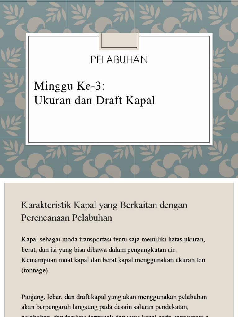 Materi 2 Ukuran Dan Draft Kapal | PDF