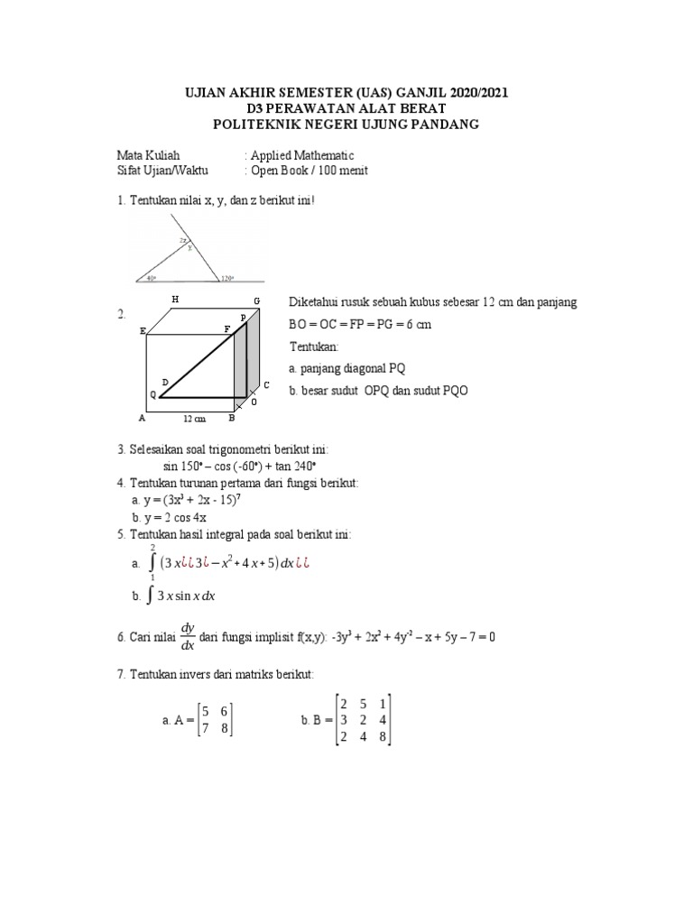 Soal Uas 2021 Pab | PDF