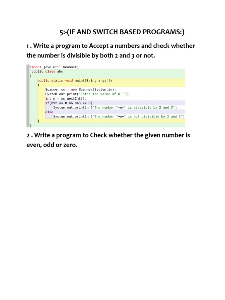 Java Programs for Number Checks | PDF