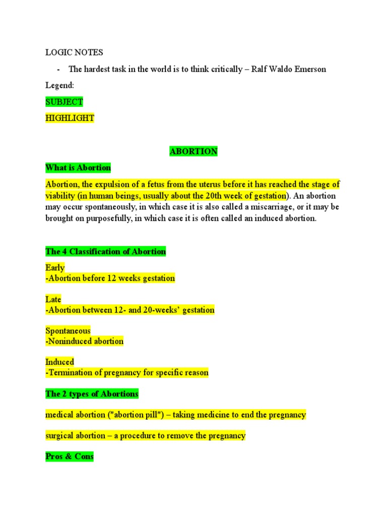 Logic Notes | PDF | Virtue | Natural Law