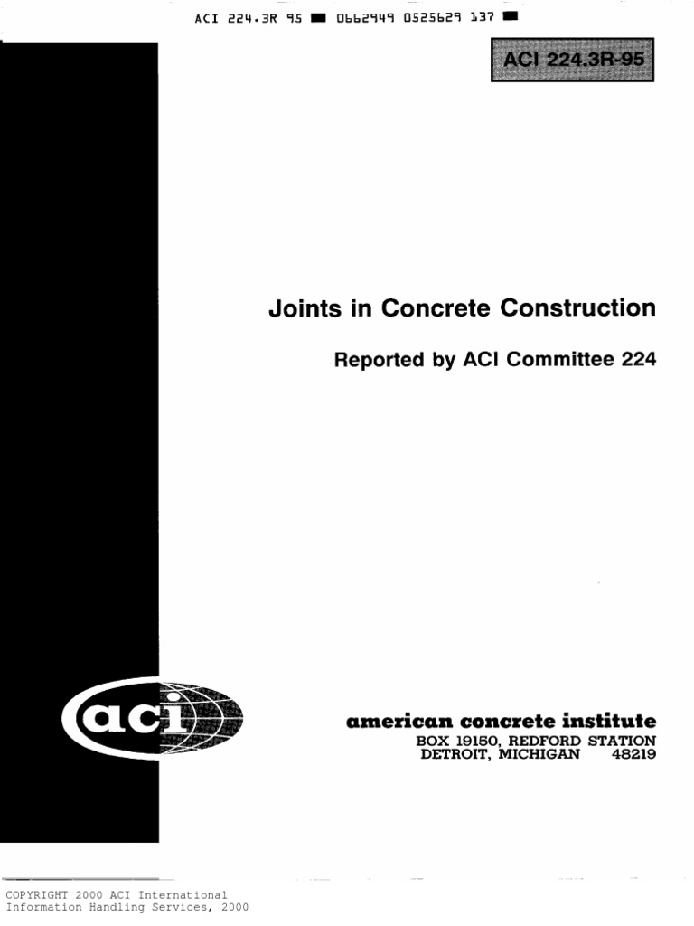 Aci-224.3R 95 | PDF