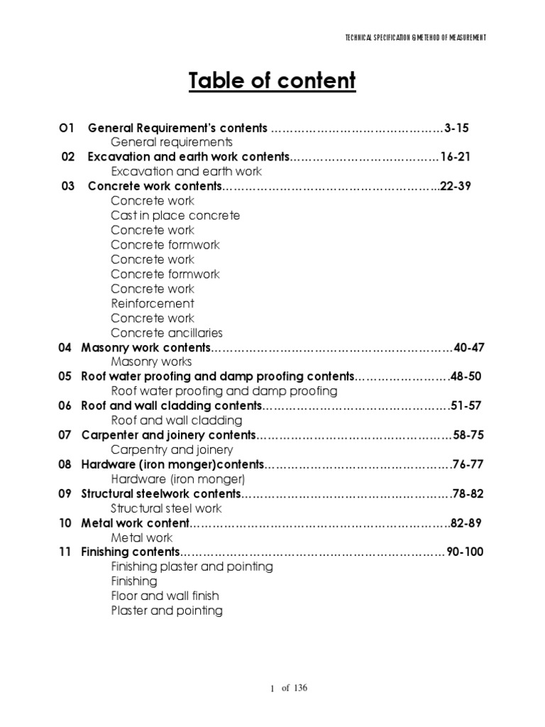 BATCODA-Technical Specification | PDF | Concrete | Specification ...