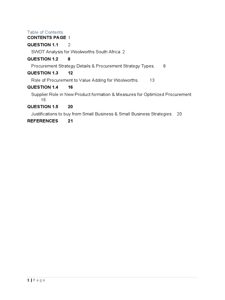 PROCUREMENT | PDF | Procurement | Swot Analysis