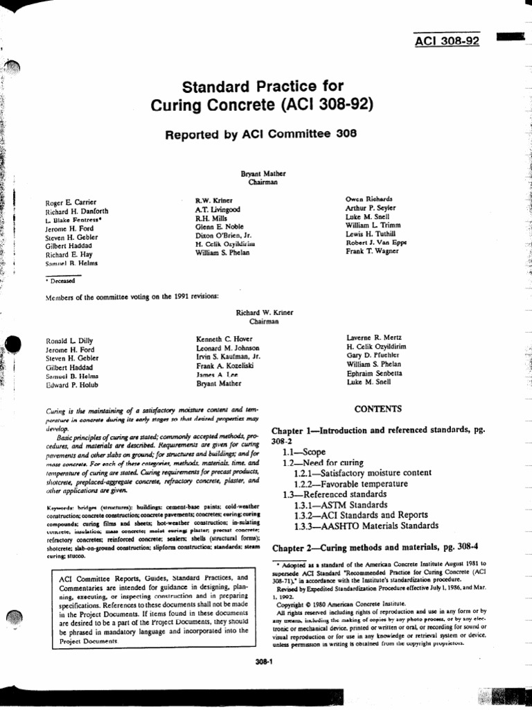 Aci308 92 | PDF