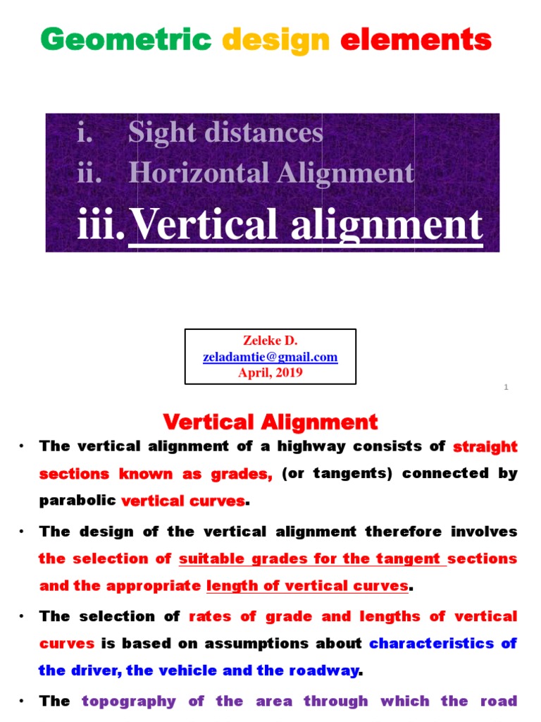Vertical Alignment in Highway Design | PDF | Physical Quantities