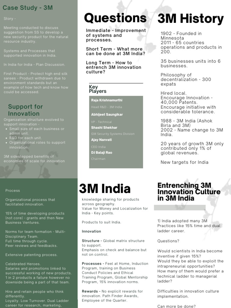 5) Case Study - 3M | PDF | Innovation | Economies