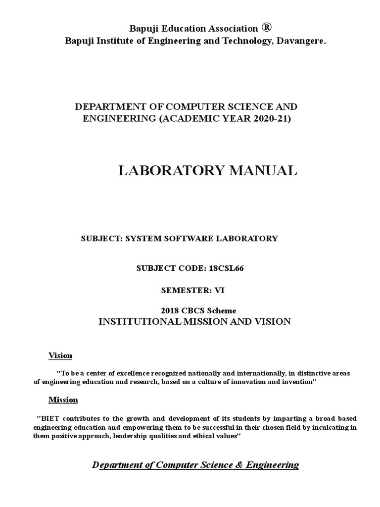 18CSL66 - SS Lab Manual | PDF | Scheduling (Computing) | Process (Computing)