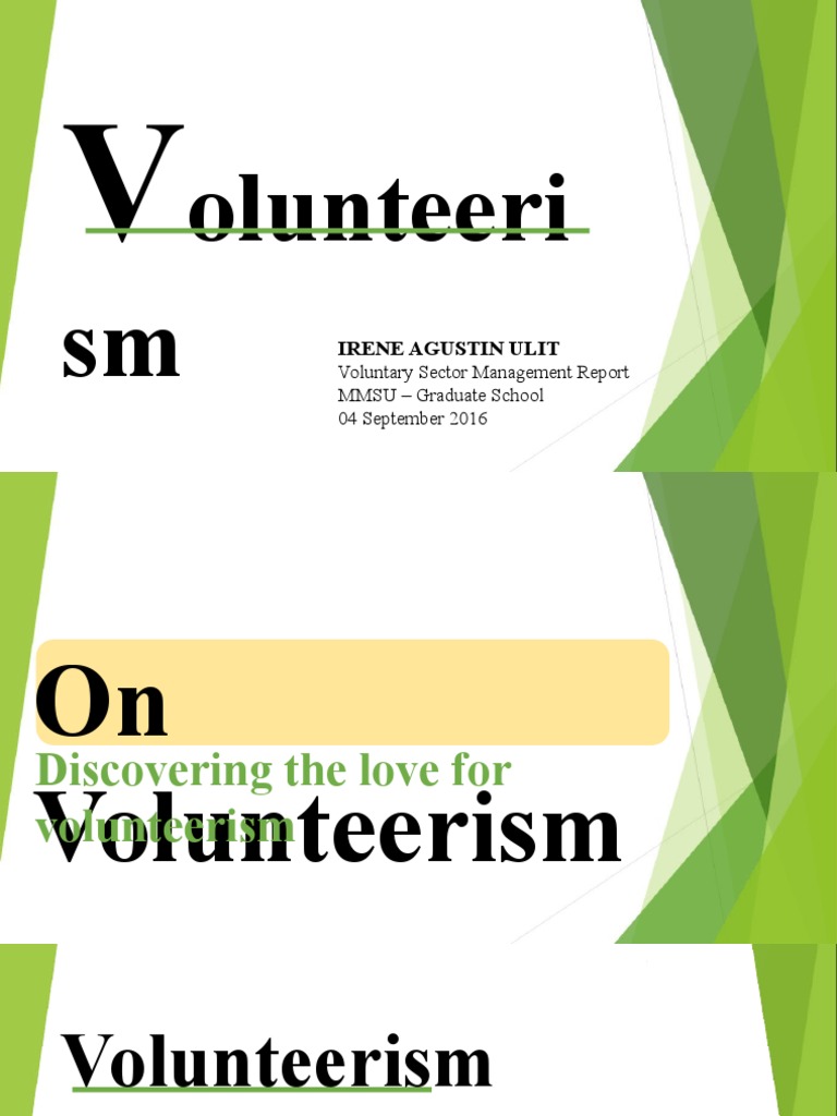 Volunteerism: Embrace the Spirit | PDF | Volunteering | Psychological ...
