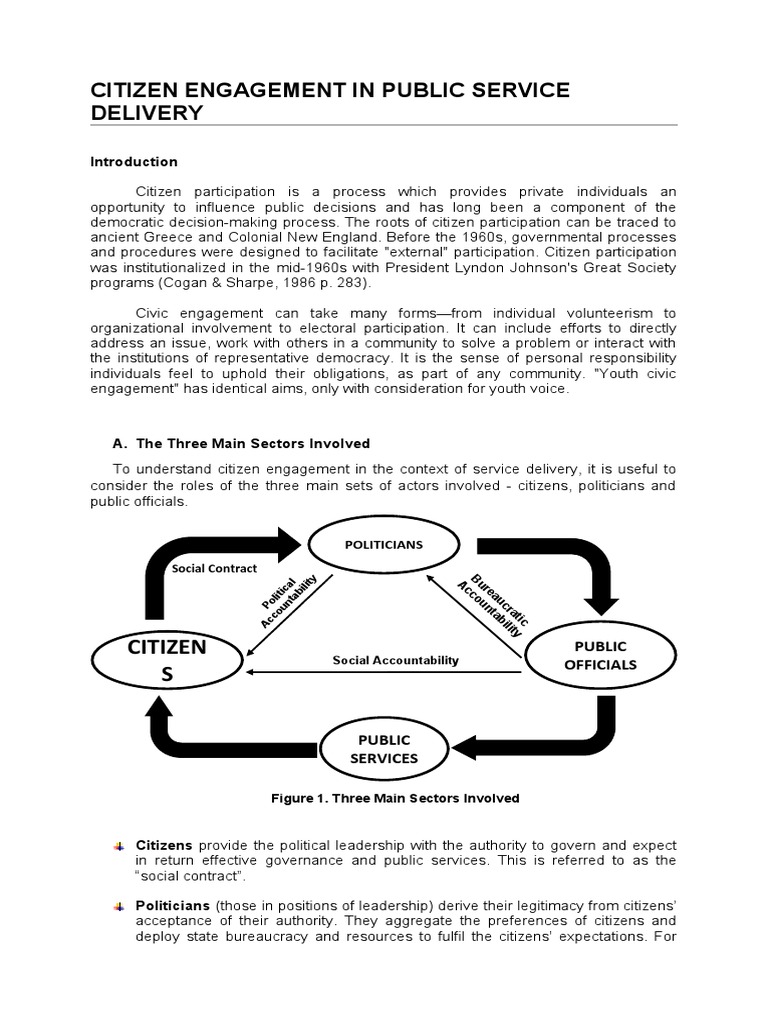 Citizen Engagement in Public Service Delivery | PDF | Empowerment ...