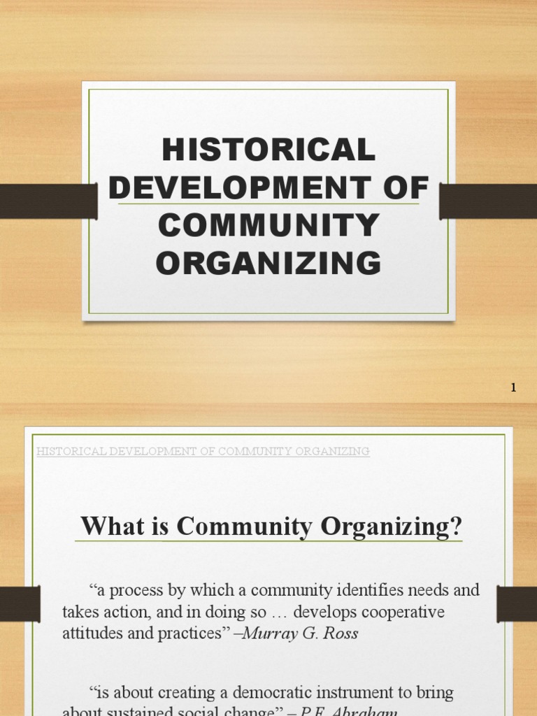 Historical Development of Community Organizing | Download Free PDF ...