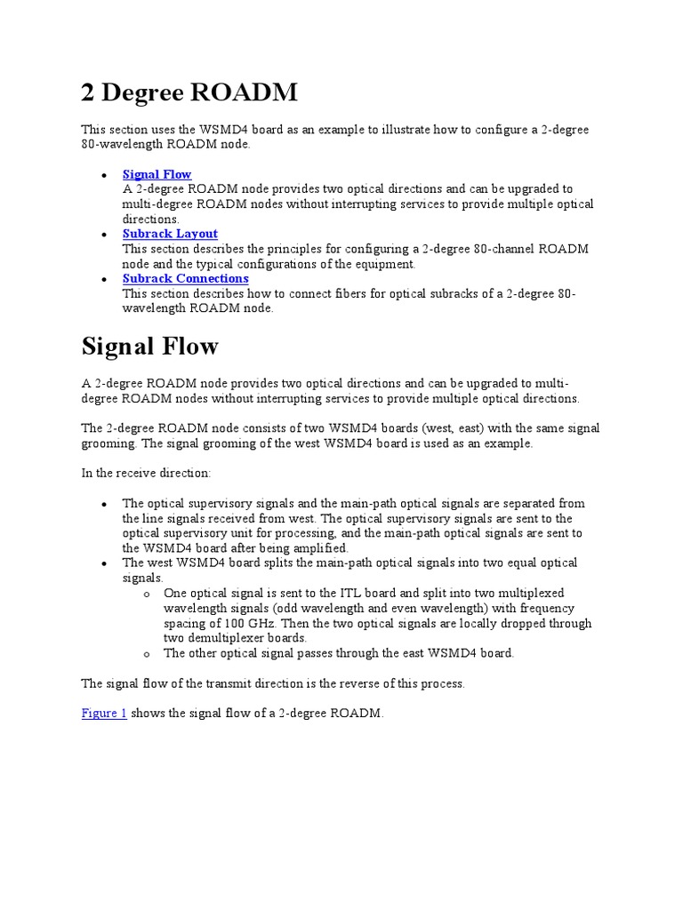 2 Degree ROADM: Signal Flow | Download Free PDF | Optical Fiber | Optics