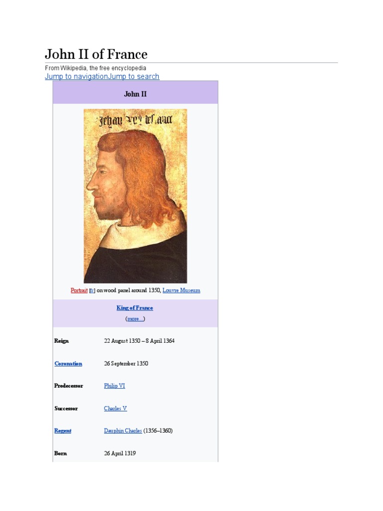 John II of France | PDF | Middle Ages | Early Modern France