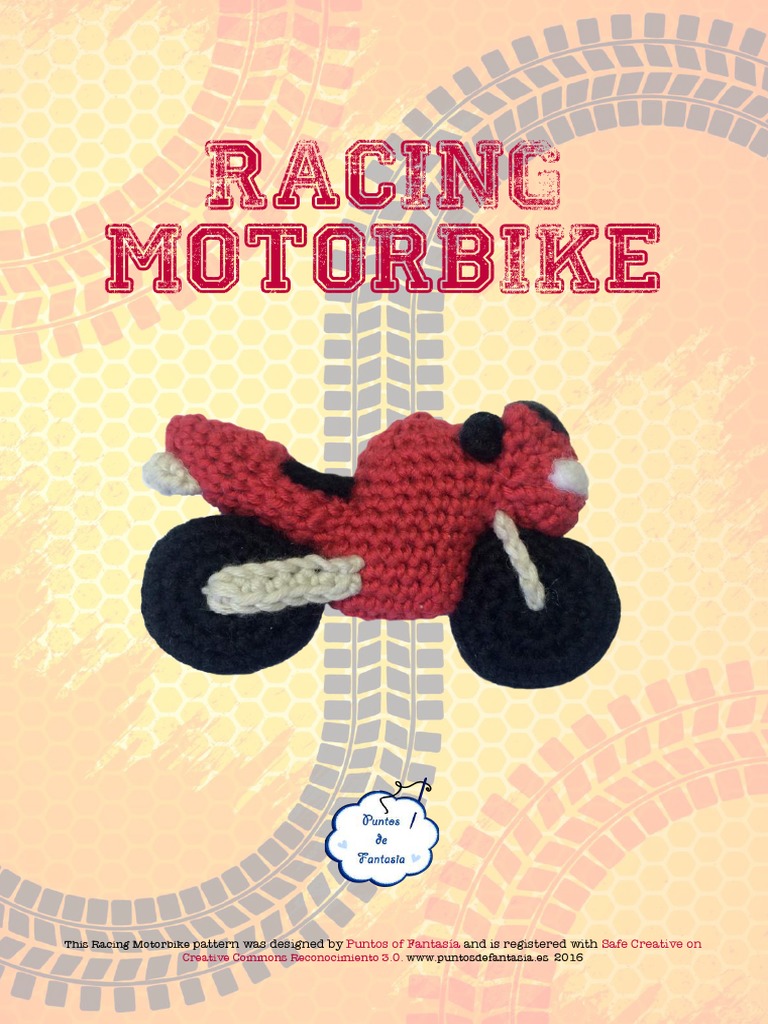 Free Racing Motorbike Crochet Pattern | PDF | Crochet | Needlework