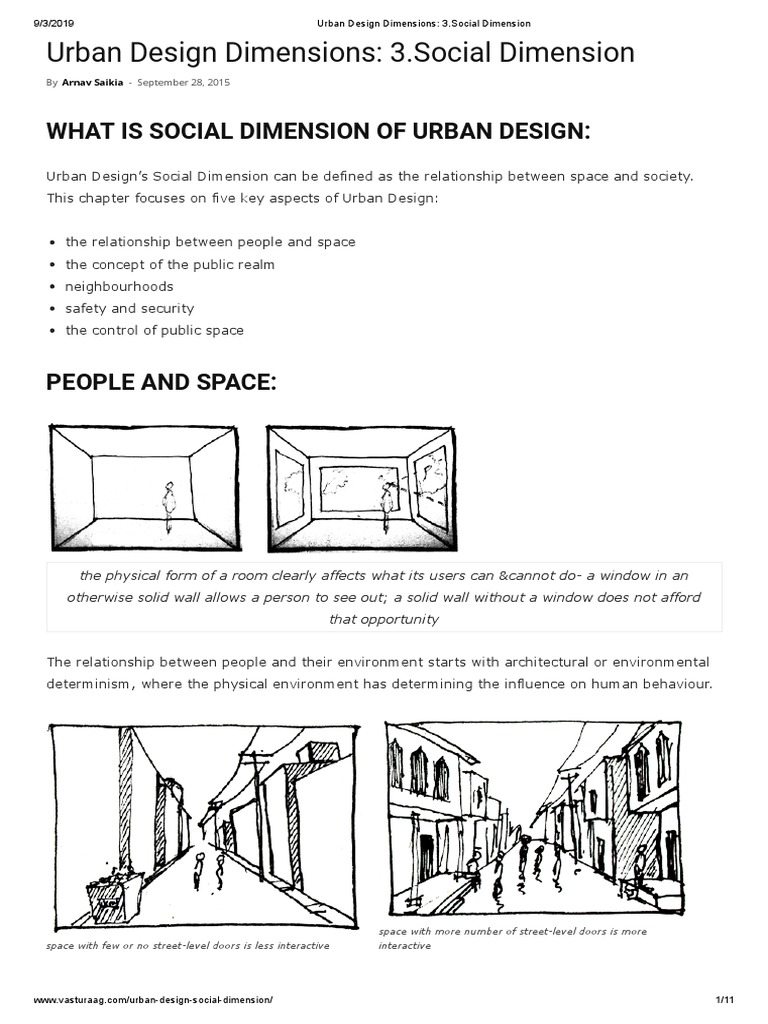 What Is Social Dimension of Urban Design | PDF | Urban Design | Crime ...