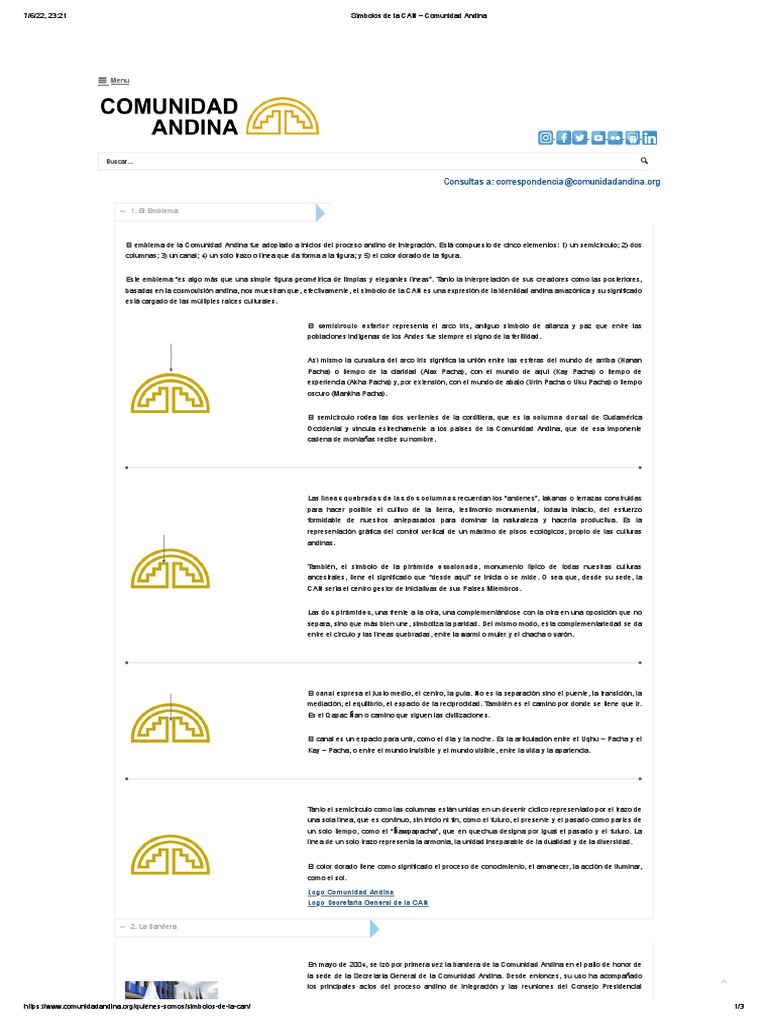 Símbolos de la CAN – Comunidad Andina | PDF | Comunidad andina | Andes