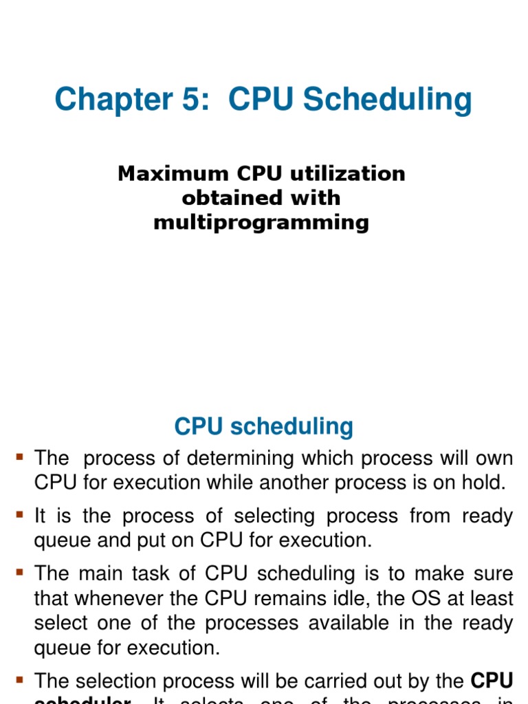 Chapter-3 CPU Scheduling | PDF | Scheduling (Computing) | Thread ... Chapter-3 CPU Scheduling | PDF | Scheduling (Computing) | Thread ...