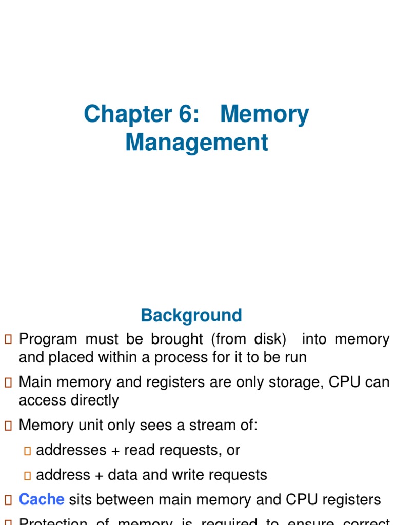 Chapter-6 Memory Management | PDF | Library (Computing) | Computer Data ... Chapter-6 Memory Management | PDF | Library (Computing) | Computer Data ...