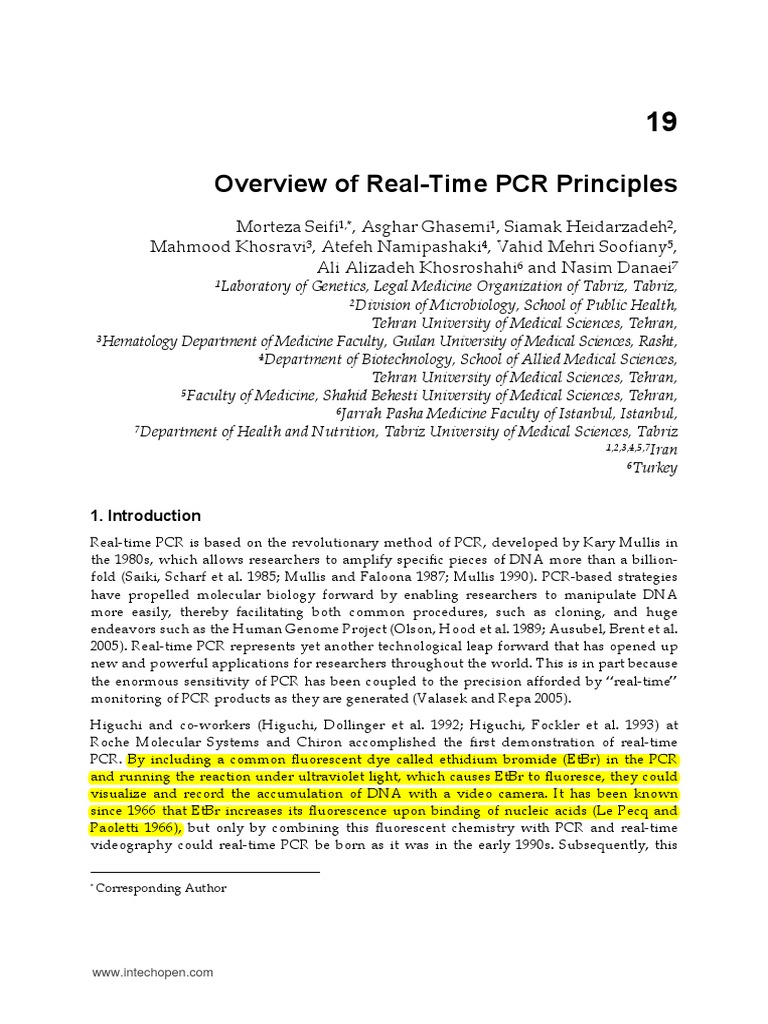 Real Time PCR | PDF | Real Time Polymerase Chain Reaction | Polymerase ...