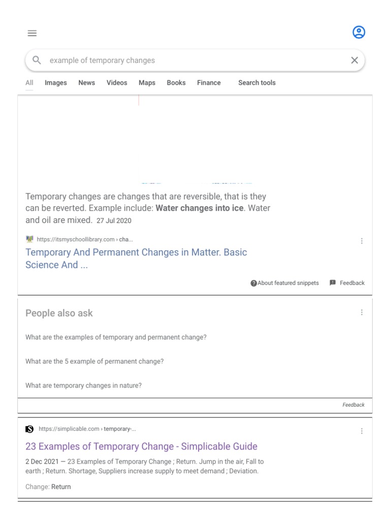 23 Examples of Temporary Change - Simplicable | PDF | Chemical ...