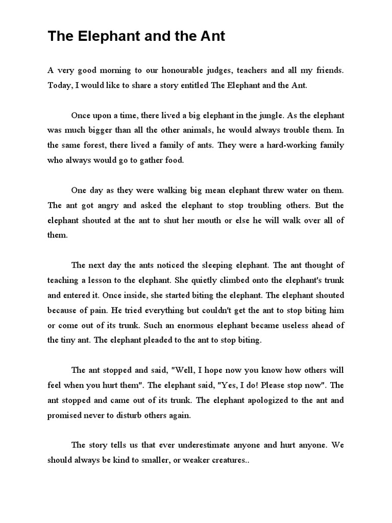 The Elephant and The Ant | PDF