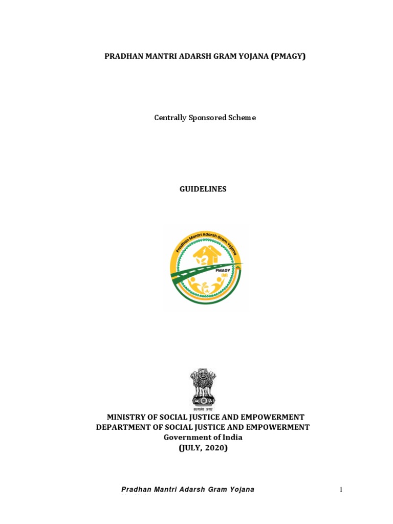 PMAGY Guidelines-Revised July 2020 | PDF | Government Of India
