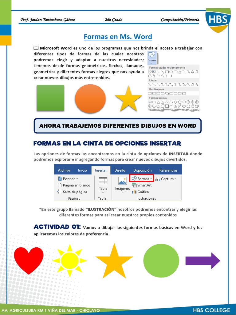Dibujos Divertidos con Formas en Word | PDF