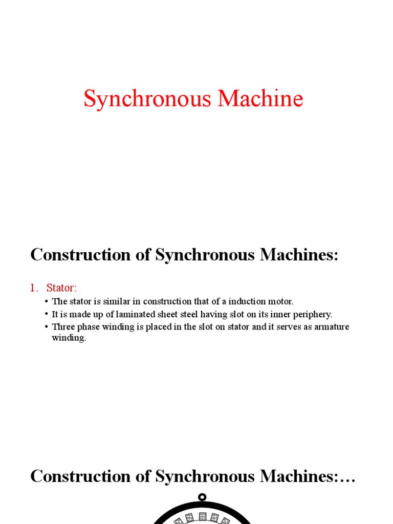 Synchronous Machine | PDF | Electric Motor | Force