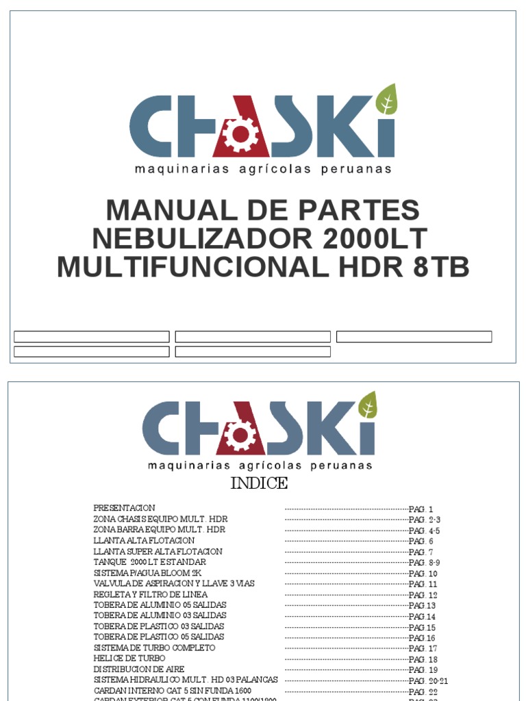 Manual de Partes Multifuncional v2.0 Hidraulica | PDF