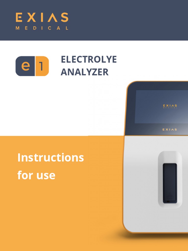 EXIAS E1 Analyzer Instructions For Use en | PDF