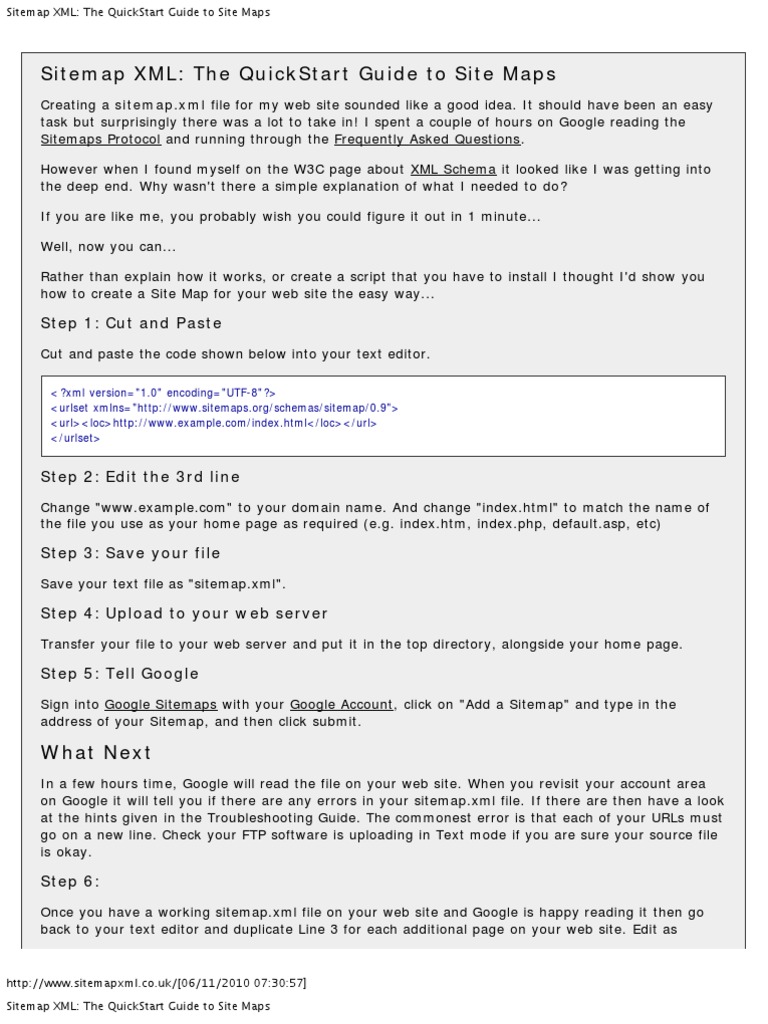 Sitemap XML - The Quick Start Guide To Site Maps | Download Free PDF ...