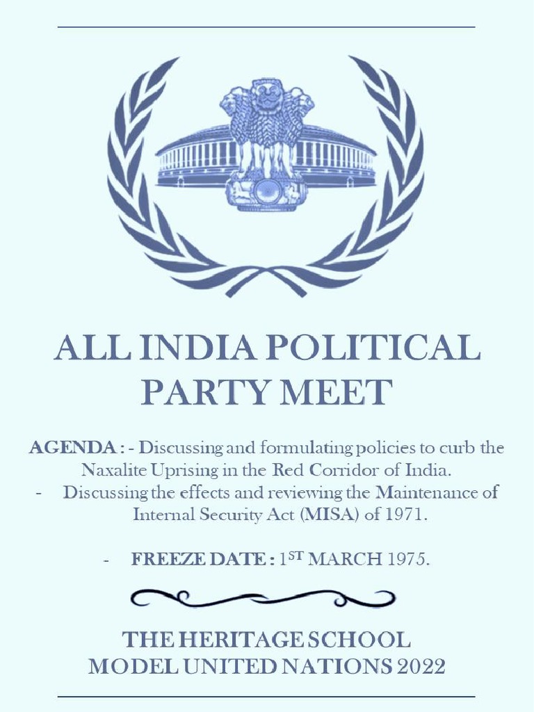 AIPPM MUN Study Guide | PDF | Indian National Congress | Politics Of India